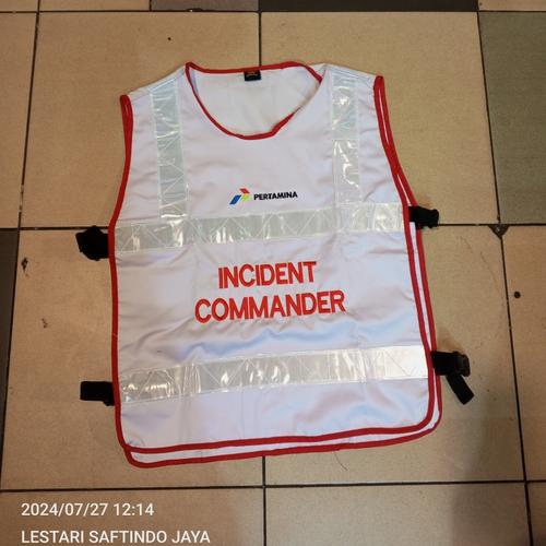 Jual ROMPI SAFETY / SAFETY VEST OKD PERTAMINA BORDIR INCIDENT COMMANDER ...
