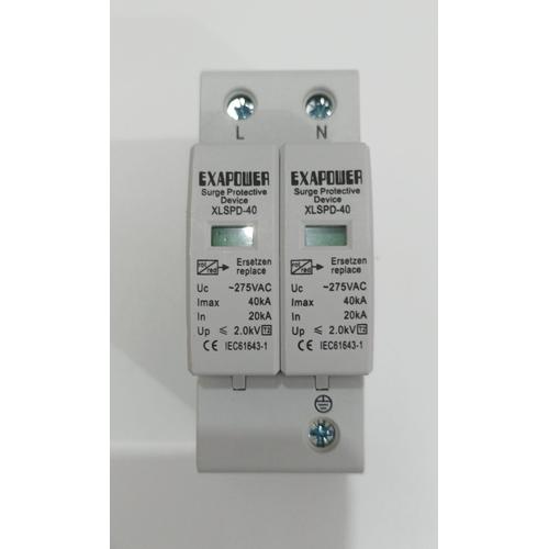 Jual SPD AC 2P 275V 385V Surge Arrester 20KA-40KA Anti Petir Surge ...