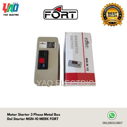 Jual Motor Starter 3 Phase Metal Box Dol Starter MSN-10 MERK FORT ...
