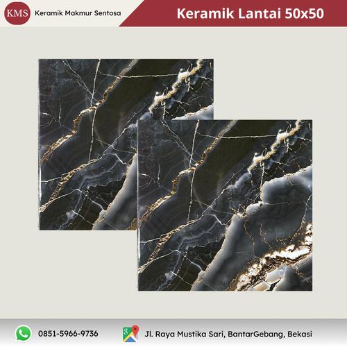 Jual Keramik Lantai Hitam Motif PRIMARINDO Mario Black 50x50 KW1 - Kota ...