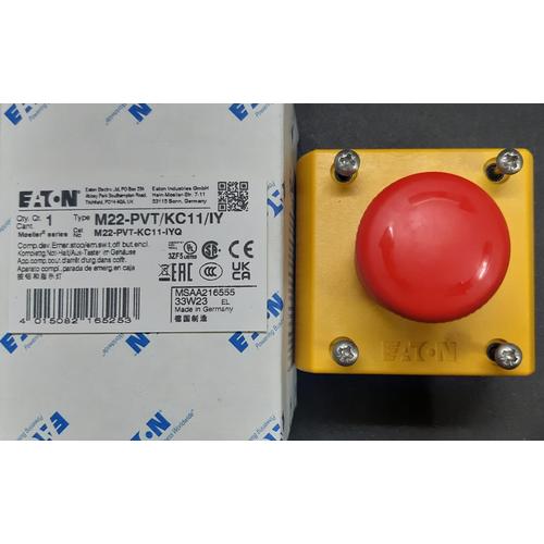 Jual EATON M22-PVT/KC11/IY Emergency Stop 1NO1NC Turn to Release - Jakarta Barat - Kevin ...