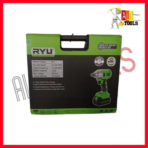 Jual RYU Cordless Impact Wrench RCW 20V - Pembuka Baut Baterai RCW20V ...