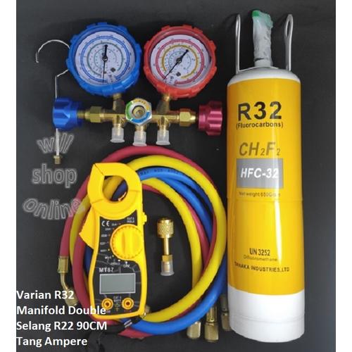 Jual PAKET ALAT PENGISIAN PREON AC RUMAH R32 MANIFOLD DOUBLE + TANG ...