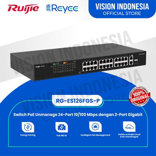 Jual RUIJIE RG-ES126FGS-P, 24-Port 10/100 Mbps with 2-Port Gigabit ...