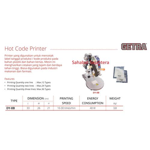 Jual Hot Code Printer GETRA DY-8B Mesin Mencetak Label Tanggal ...