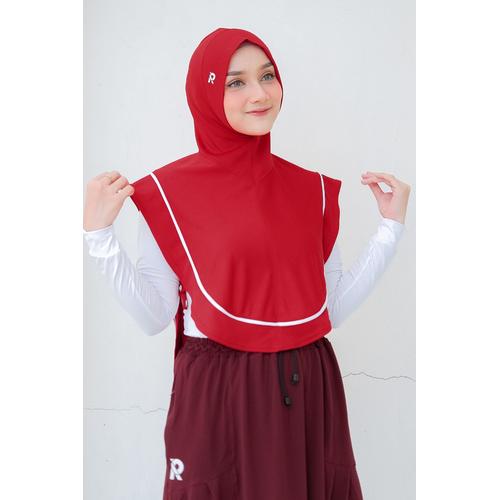 Jual Jilbab Hijab Kerudung Sport Sporty Olahraga Merah Putih 17 agutsus ...