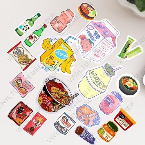 Jual Stiker Makanan Minuman Jajanan Indonesia Korea Lucu Korean Cute ...