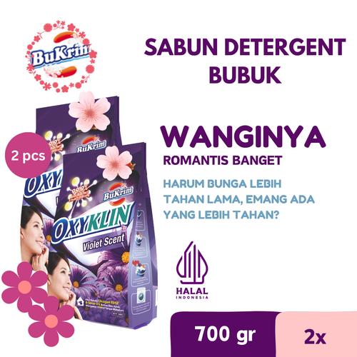 Promo [TWINPACK] Sabun Detergent Bubuk BuKrim Oxyklin Violet 700gr ...