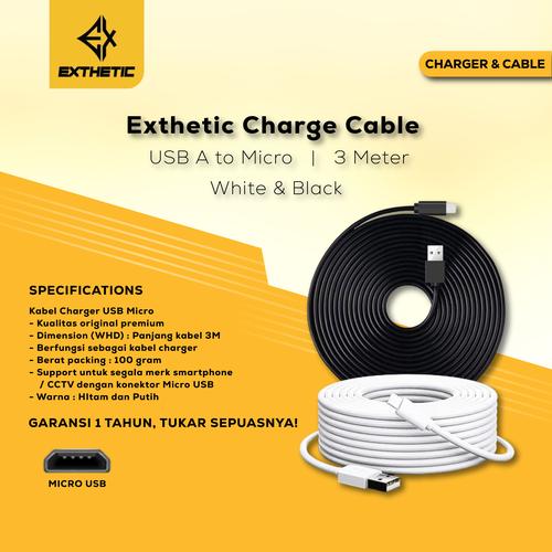 Promo Exthetic Charge Cable High Quality Micro USB Kabel 3 Meter / 3M ...
