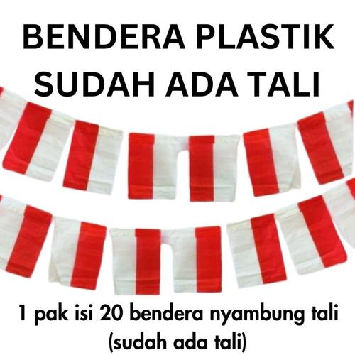 Jual Bendera Merah Putih / Bendera Plastik Tali / Bendera 17 Agustus ...