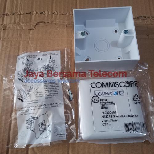 Jual Modular Data Systimax Commscope Cat.5e + Faceplate 1 Hole/1 Lobang ...