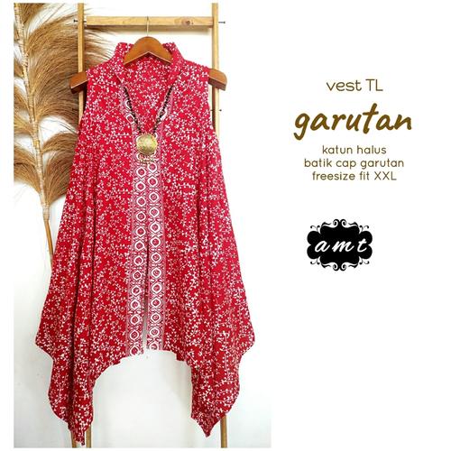 Jual Cardi Batik Cap Vest Batik Merah Putih Merdeka Cardigan Kantor - J ...