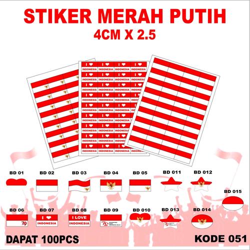 Promo Tempelan bendera di pipi - Stiker bahan cromo A3 - Stiker pipi ...