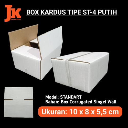 Jual KARDUS ST-4 PUTIH KOTAK BOX KARTON CORRUGATED STANDART PUTIH KECIL ...