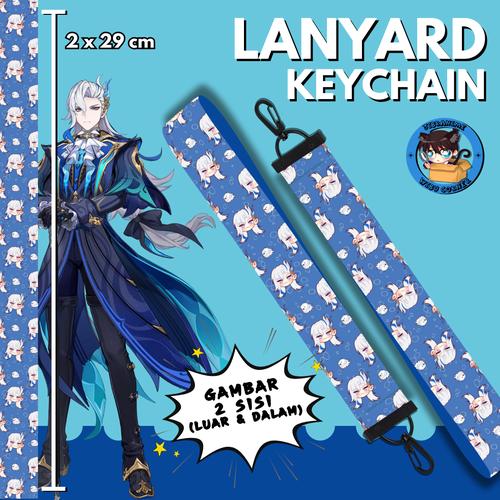 Jual Lanyard Strap Anime 2 Sisi / Neuvillette Genshin Impact / Lanyard ...