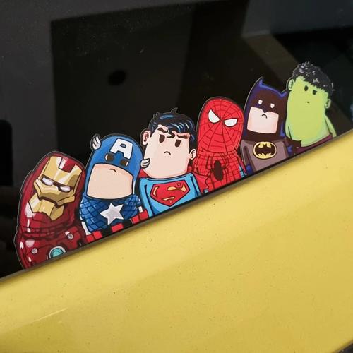 Jual Stiker mobil lucu superhero miring - Kab. Tangerang - Stickytoms ...