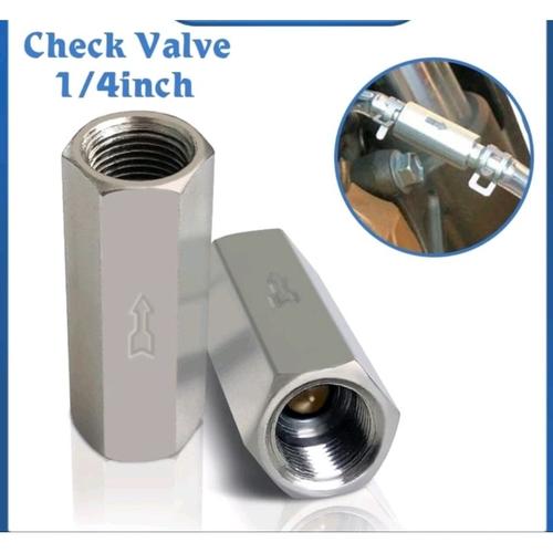 Jual Check Valve Air Oil 1/4 Inch No Return Valve 1/4" One Way Valve ...