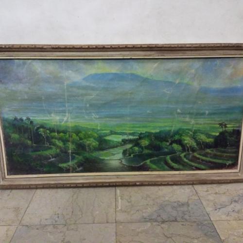 Jual Lukisan lawas Vintage Tema Gunung Tangkuban Perahu Tempo Dulu ...