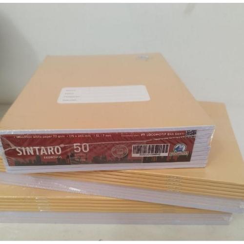 Jual Buku Tulis Campus Locomotif Sintaro 50 Lembar 1Pack Isi 10 Pcs ...