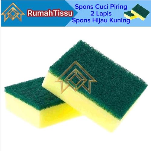 Jual Busa Cuci Piring Sabut Hijau Sponge Spon Spons Kuning Kotak 2 ...