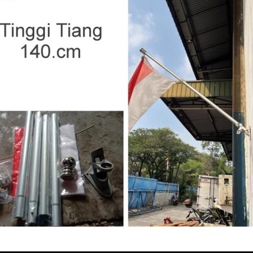Jual BRACKET TIANG BENDERA BESI DINDING FULL SET - SAFETY BRAKET WALL ...