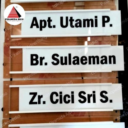 Jual set akrilik tanda papan nama slide dokter klinik pintu rs kantor ...