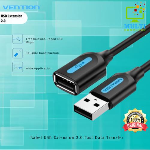Jual Kabel USB Extension 2.0 Vention CBI 1 Meter Fast Data Transfer ...