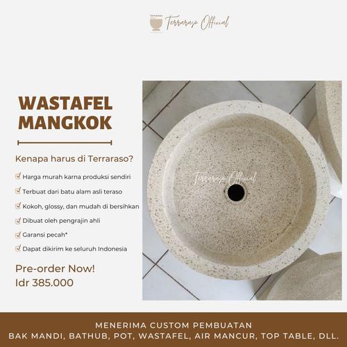 Jual Wastafel/ wastafel tangan/ wastafel bulat/ wastafel teraso - Hitam ...