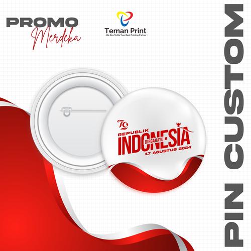 Jual Teman Print Pin Panitia 17 Agustus Pin Name Tag Peserta Agustusan ...