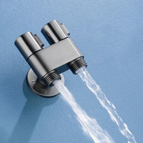 Jual Kran cabang mini kecil-stop kran air cabang shower dobel abu 1/2 ...