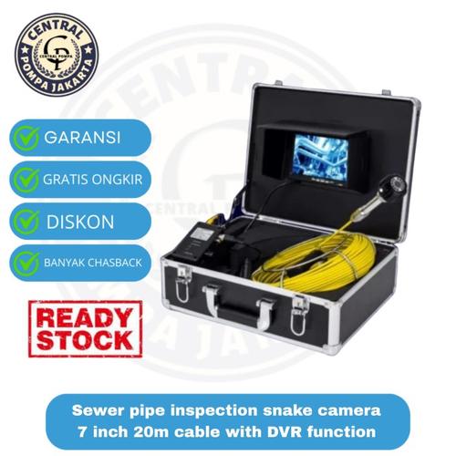 Jual Sewer pipe inspection snake camera 7 inch 20m cable 23mm camera ...