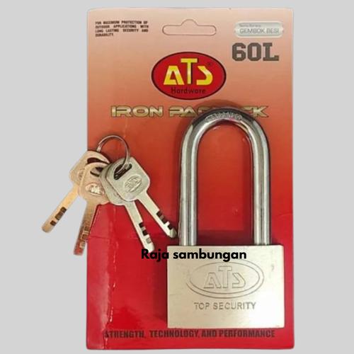 Jual Gembok Leher Panjang 60 mm ATS Padlock 4 Anak Kunci Pengunci Rumah ...