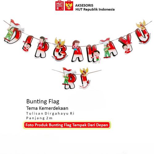 Jual Banner Dirgahayu RI Shape Hiasan 17 AGustus Bunting Flag Dirgahayu ...