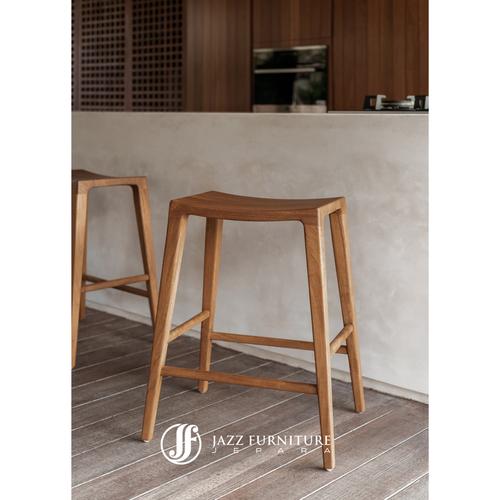 Jual Kursi bar kayu jati Minimalis / Bar Stool teak wood Natural ...