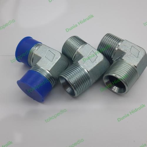 Jual Elbow nepel 1/2 NPT x 1/2 NPT / Elbow Nepple Hydraulic 1/2 Npt x ...