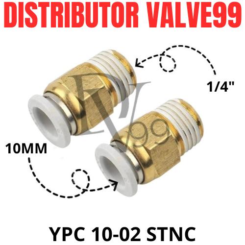 Jual Fitting Pneumatic YPC 10-02 STNC Selang 10mm Drat 1/4" - Jakarta ...