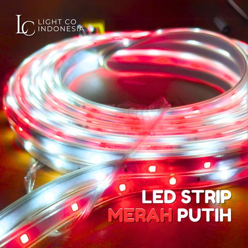 Jual Led strip merah putih / lampu selang merah putih / lampu hias 17 ...