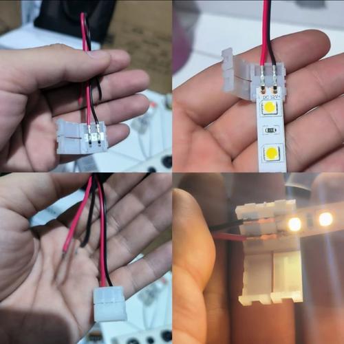 Jual SAMBUNGAN CONECTOR / KONEKTOR CLIP 10MM + KABEL LAMPU LED STRIP DC ...