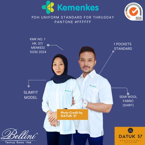 Jual Seragam Kemeja PDH Kemenkes Kementerian Kesehatan Untuk Hari Kamis ...