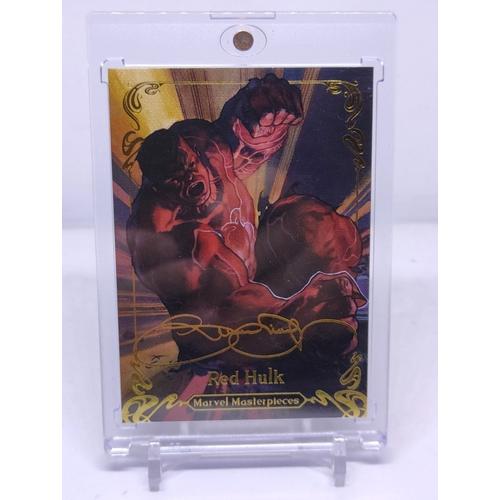 Jual ORIGINAL Kartu Marvel Masterpieces GOLD Red Hulk AVENGERS Thick ...