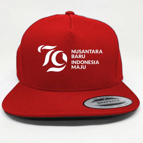 Jual Topi Snapback Cotton HUT RI 79 80 81 Logo Resmi Indonesia - Putih ...