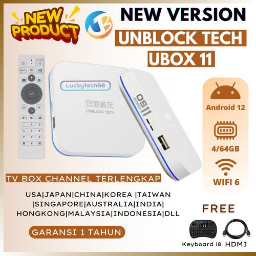 Jual Unblock Tech Ubox 10 Pro Max Generation TV BOX Android 12.0 4/64 ...