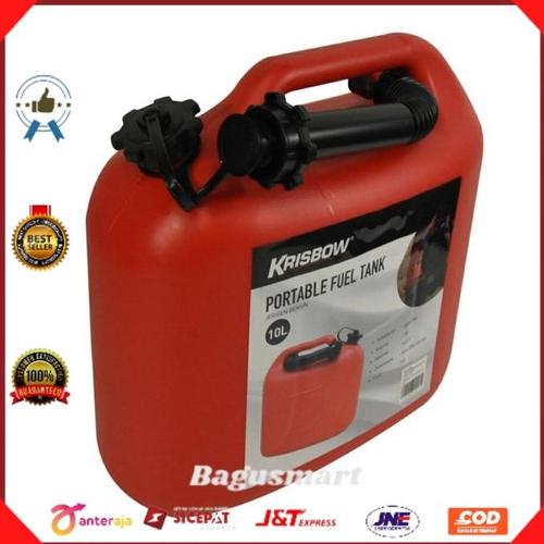 Jual Krisbow Jerigen Bensin Plastik 10 Ltr -Jerigen Bensin/Jerigen ...