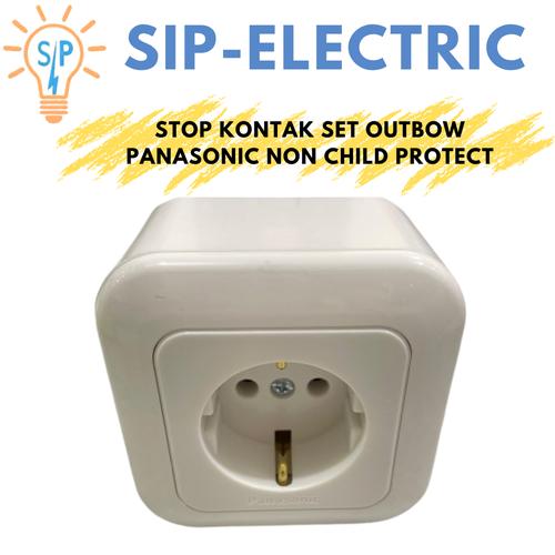 Jual PANASONIC STOPKONTAK 1 SET OUTBOW WIDE SERIES NON CP NON CHILD ...