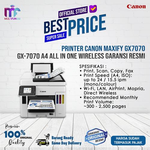 Promo Printer Canon Maxify GX7070 / GX-7070 A4 All In One Wireless ...