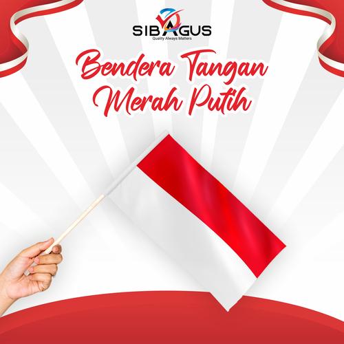 Jual Bendera Tangan Merah Putih | Bendera Kecil Custom Nama RT ...