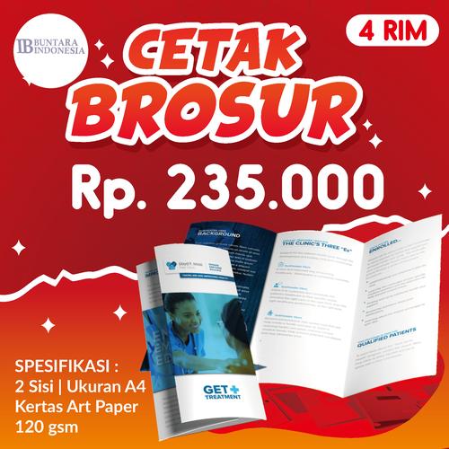 Jual CETAK BROSUR A4 2 SISI 4 RIM (1.500 lbr) || ART PAPER 120 - Kota Depok - Buntara Printing ...