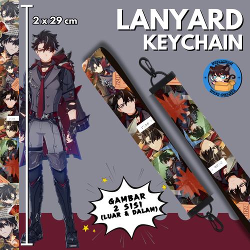 Jual Lanyard Strap Anime 2 Sisi / Wriothesley Genshin Impact / Lanyard ...