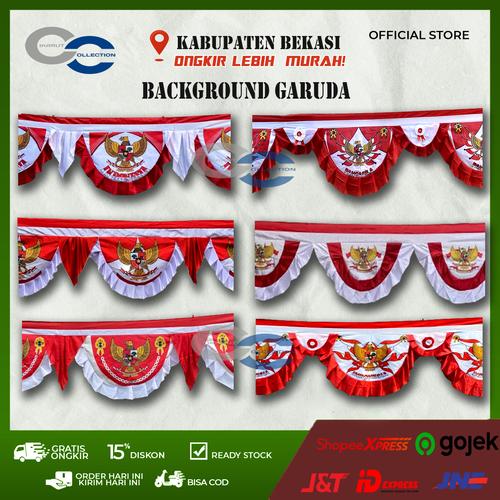 Jual Bendera gelombang Backdrop garuda - garuda Marboro, 10 gelombang ...