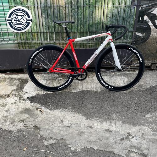 Jual New fullbike sepeda fixie smilodon Edisi merah putih size M Alloy ...